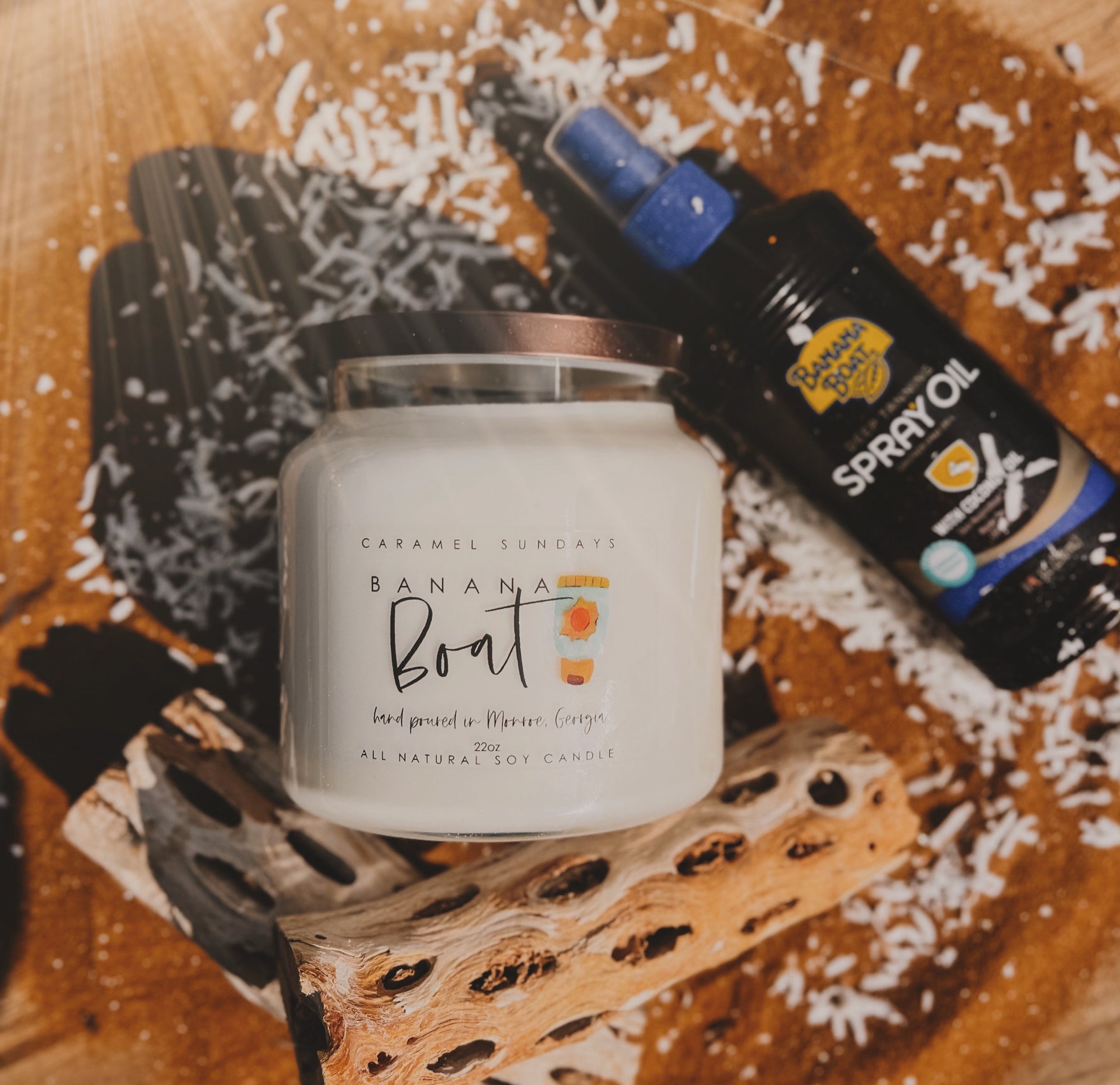 All Natural Hand Poured Soy Candles – Caramel Sundays