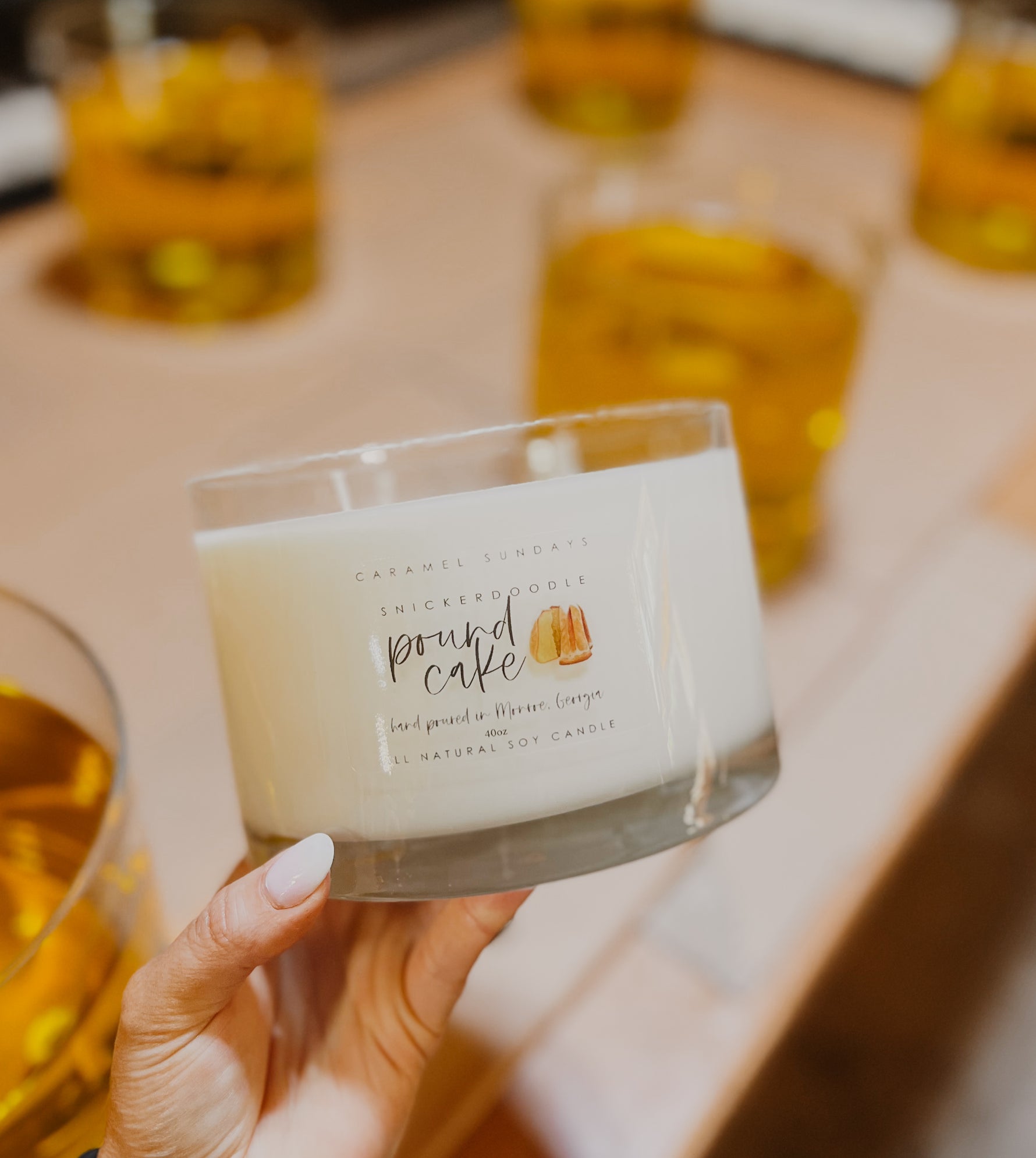 All Natural Hand Poured Soy Candles – Caramel Sundays